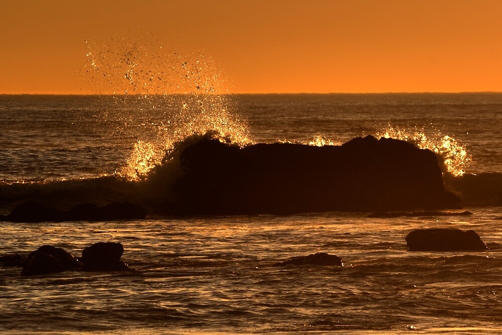 "Wave Splash At Sunset" by K D Graves Photography | Redbubble