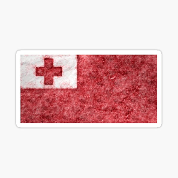 "Pen and ink design flag. Tonga" Sticker for Sale by funkyworm | Redbubble