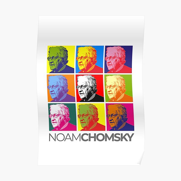 "Noam Chomsky pop-art poster portrait" Poster for Sale by CMYKStudio ...