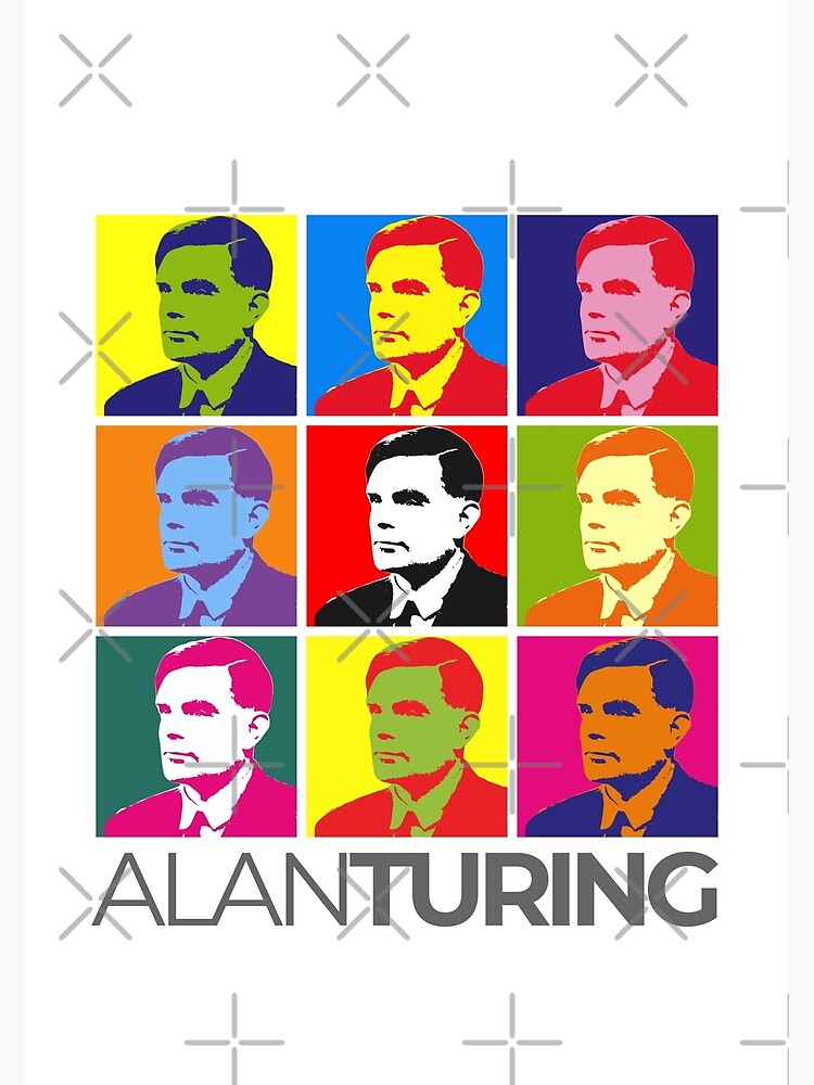 "Alan Turing pop-art portrait poster" Art Print by CMYKStudio | Redbubble