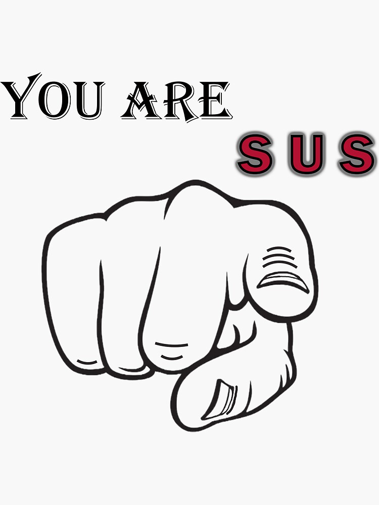 "SUS" Sticker for Sale by ArtAT | Redbubble