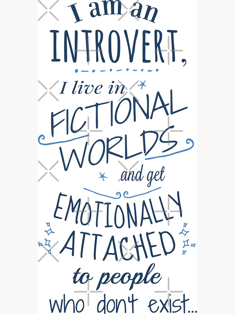 "introvert, fictional worlds, fictional characters" Magnet for Sale by ...