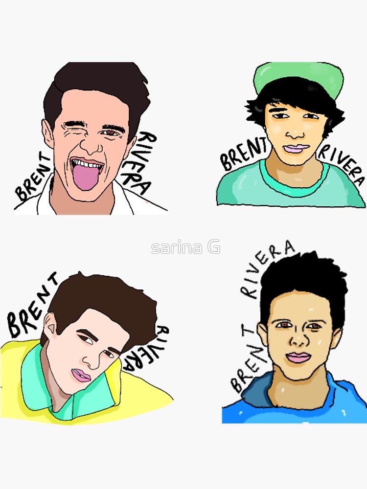 "brent rivera" Sticker for Sale by SarinaGounden | Redbubble