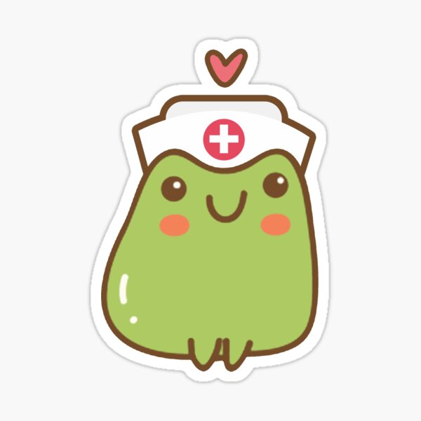 "Nurse Frog" Sticker for Sale by Gemmazzurra | Redbubble