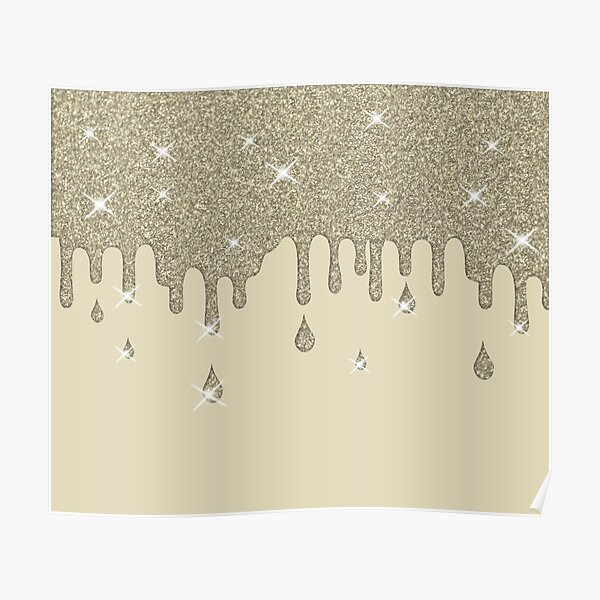"Dripping Silver Glitter Effect & Sparkles" Poster for Sale by ...