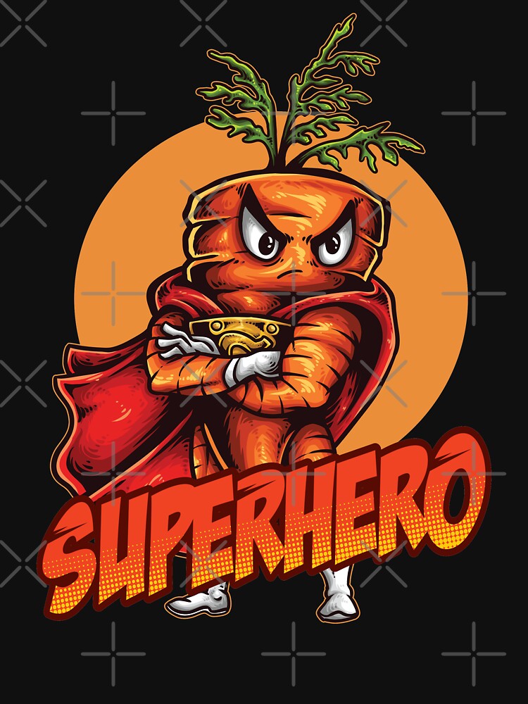 "Superhero Angry Carrot Foodie Super Hero" Pullover Hoodie for Sale by ...
