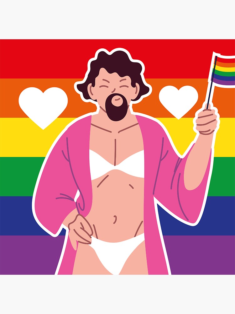 "LGBT man support" Sticker for Sale by Msmelaniedesign | Redbubble