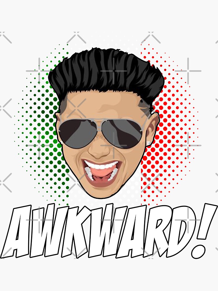 "Awkward Pauly D Jersey Shore Italian Guido Fan Art" Sticker for Sale ...