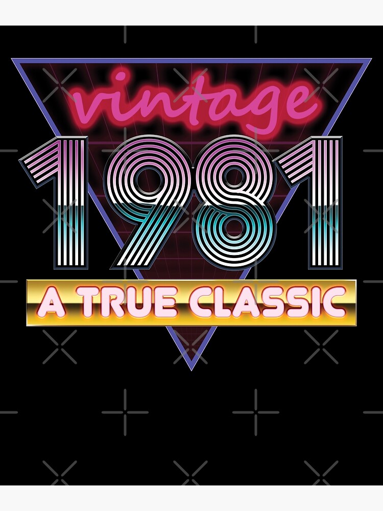 Lámina fotográfica «VINTAGE 1981 Clásico 40.os regalos de cumpleaños ...