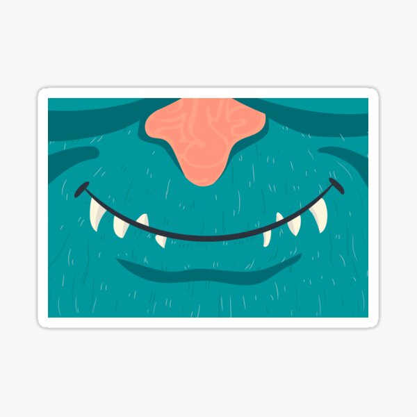 "Monster face" Sticker by Marczack | Redbubble