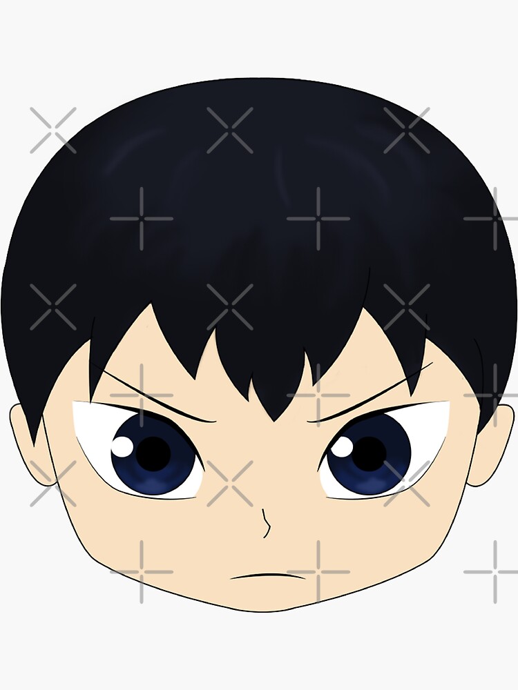 "Kageyama Tobio Chibi Face" Sticker by Lynjones819 | Redbubble
