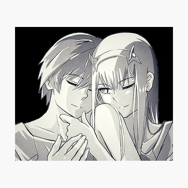 "Zero two black and white" Photographic Print by Otakugeneration ...
