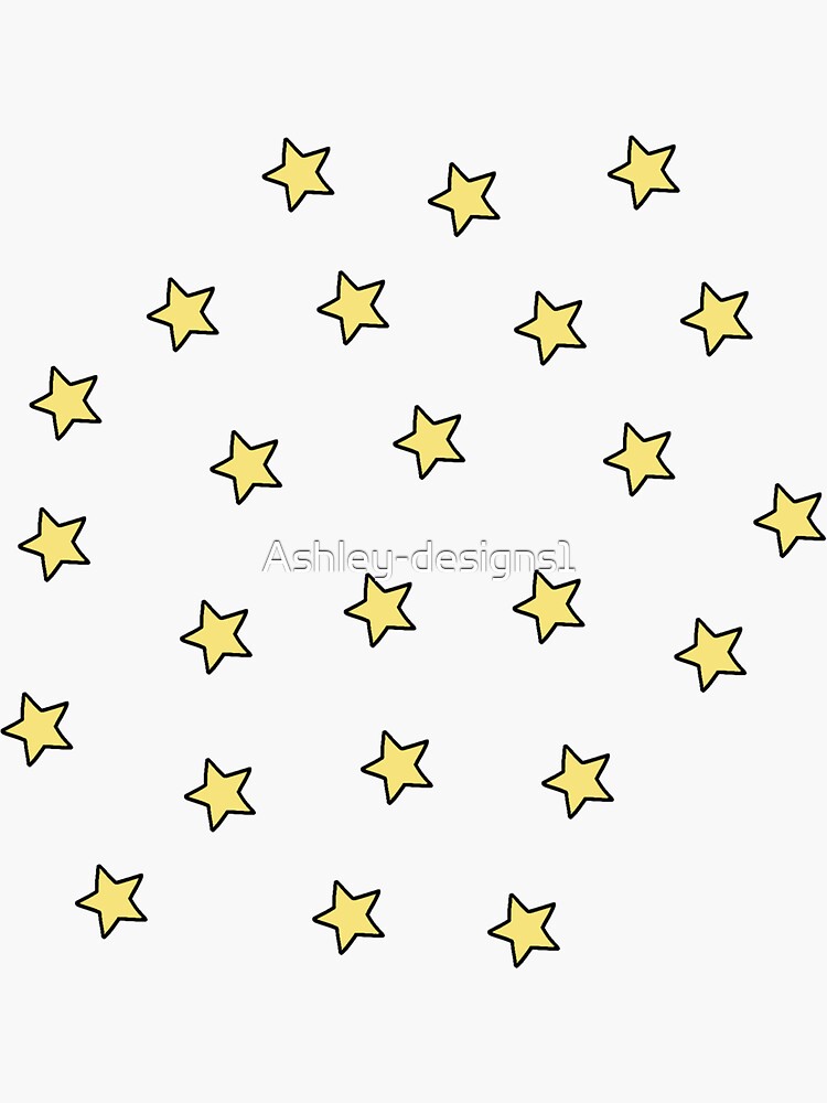"Yellow star pack" Sticker by Ashley-designs1 | Redbubble