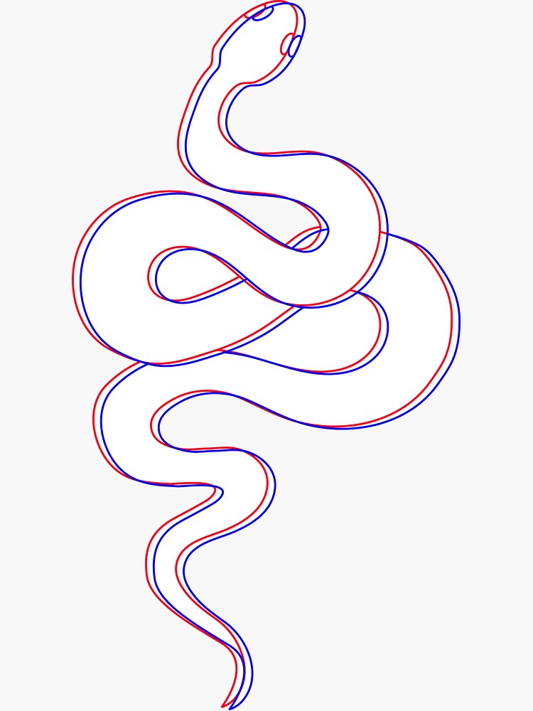 "Trippy 3d snake" Sticker for Sale by kakapodesign | Redbubble
