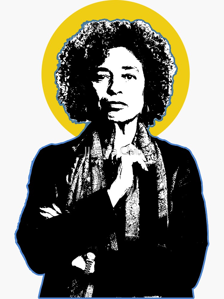 "Angela Davis aesthetic art " Sticker for Sale by Domiilustra | Redbubble