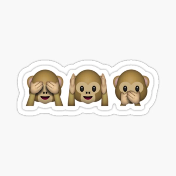 "Monkey emoji" Sticker for Sale by Ccrandom | Redbubble