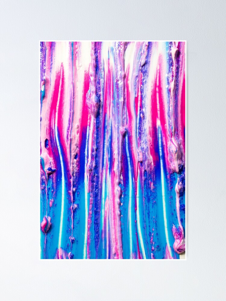 "Red white and blue drip paint" Poster for Sale by jkulling | Redbubble