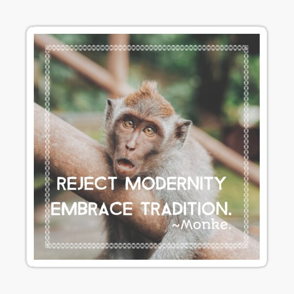 Reject Modernity Stickers | Redbubble