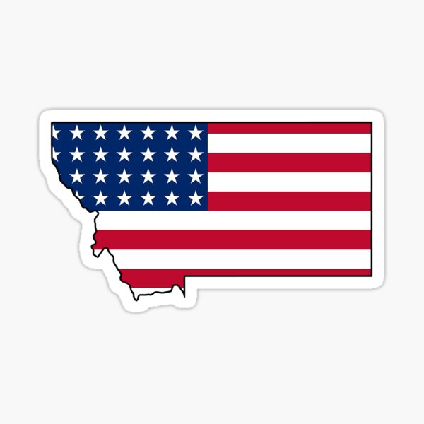 Montana Outline Stickers | Redbubble
