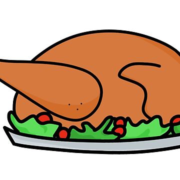 "Cooked turkey" Sticker for Sale by Daniela-2504 | Redbubble