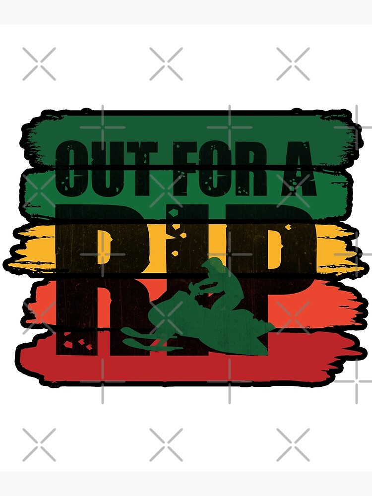 "Out For A Rip Snowmobile Black Outline" Poster by sunilbelidon | Redbubble