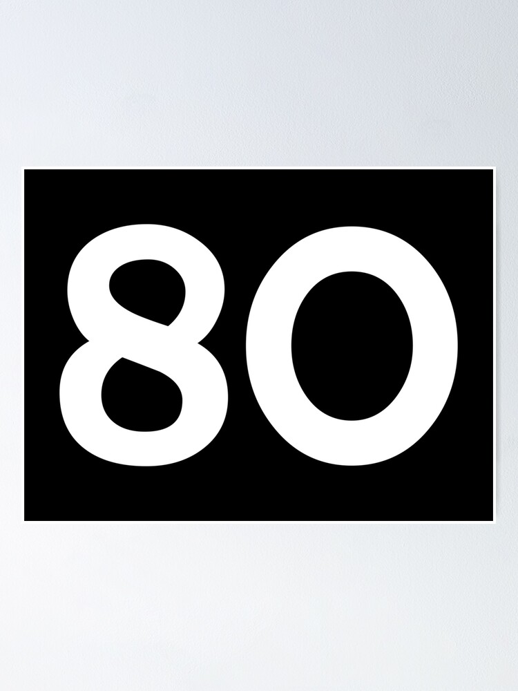"number eighty (80)" Poster by roartstreet | Redbubble
