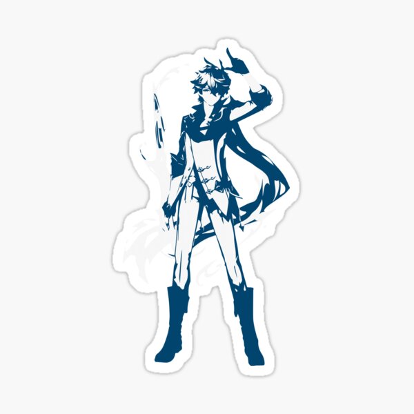 "Genshin Impact Childe" Sticker for Sale by RowdyGerbil | Redbubble