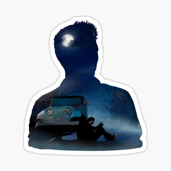 "Stiles Stilinski and Roscoe" Sticker for Sale by VanjaR | Redbubble