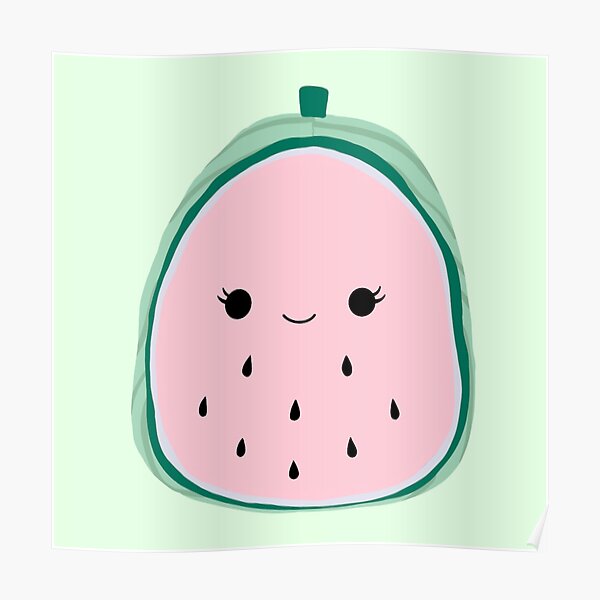 "The Cutest Squishy Watermelon" Poster for Sale by Tatoooooooom | Redbubble