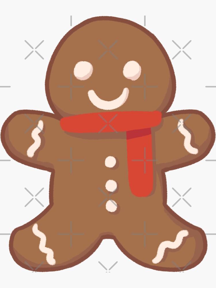 "Cute Gingerbread #4" Sticker for Sale by SalahBlt | Redbubble
