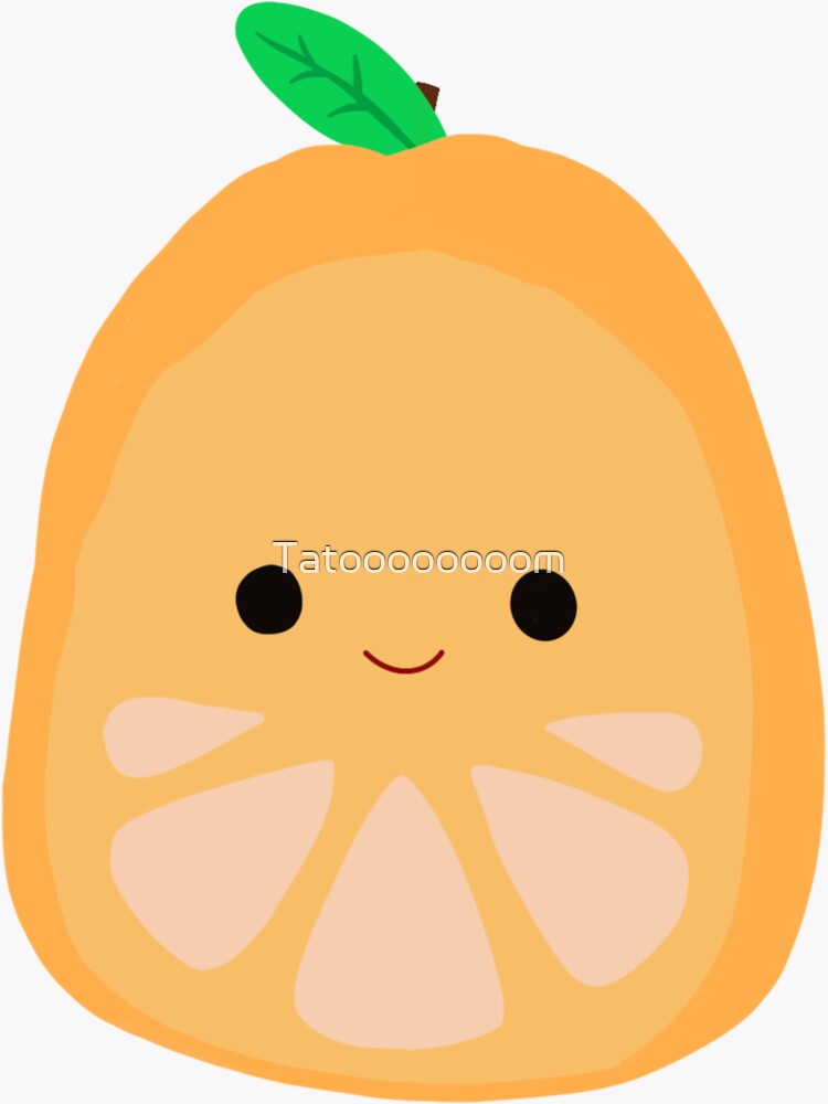 "The Cutest Squishy Orange" Sticker for Sale by Tatoooooooom | Redbubble