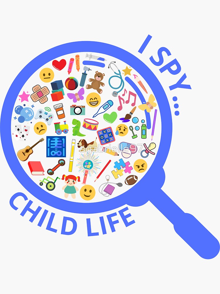 "iSpy Child Life (large icons and magnify glass)" Sticker for Sale by ...