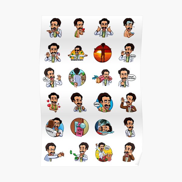 "Borat sticker pack, Borat, Borat 2, Borat stickers, Borat sticker set ...