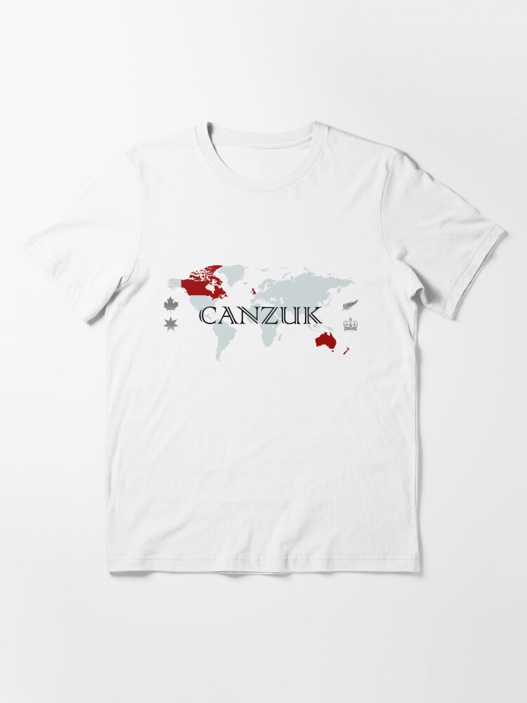 "CANZUK World Map with Symbols" T-shirt for Sale by CANZUK | Redbubble ...