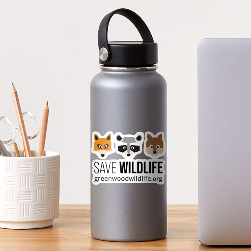 "Save Wildlife with Greenwood" Sticker for Sale by GreenwoodWild ...