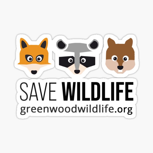 "Save Wildlife with Greenwood" Sticker for Sale by GreenwoodWild ...