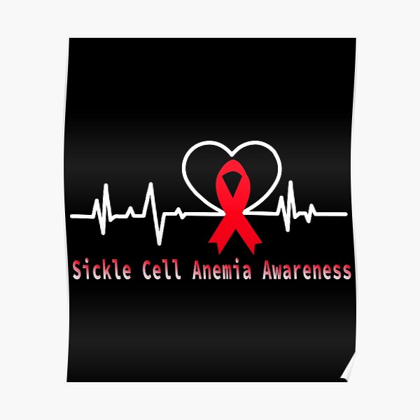 Sickle Cell Anemia Ribbon Posters | Redbubble