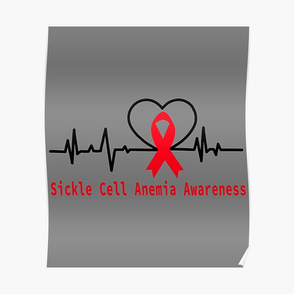 Sickle Cell Anemia Ribbon Posters | Redbubble