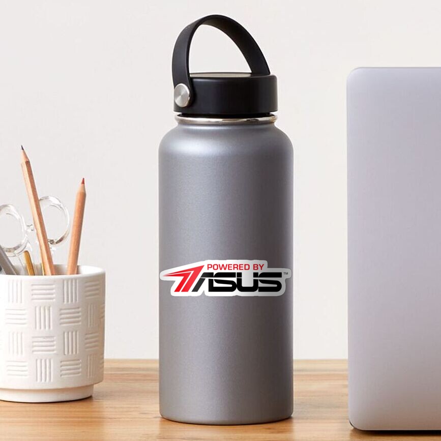 "Powered By Asus Logo - Logo" Sticker for Sale by ArtxcL | Redbubble