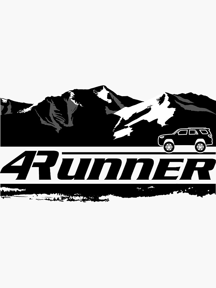 "4Runner - Mountains + Vehicle 5th Gen" Sticker for Sale by ...