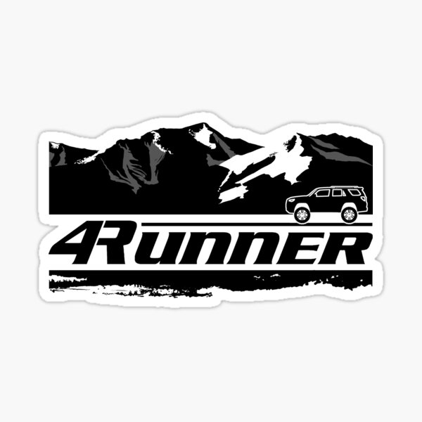 "4Runner - Mountains + Vehicle 5th Gen" Sticker for Sale by ...