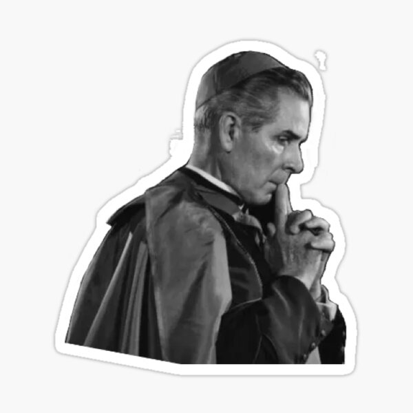 Paper Venerable Fulton Sheen Catholic Sticker JMJ Jesus Mary and Joseph ...