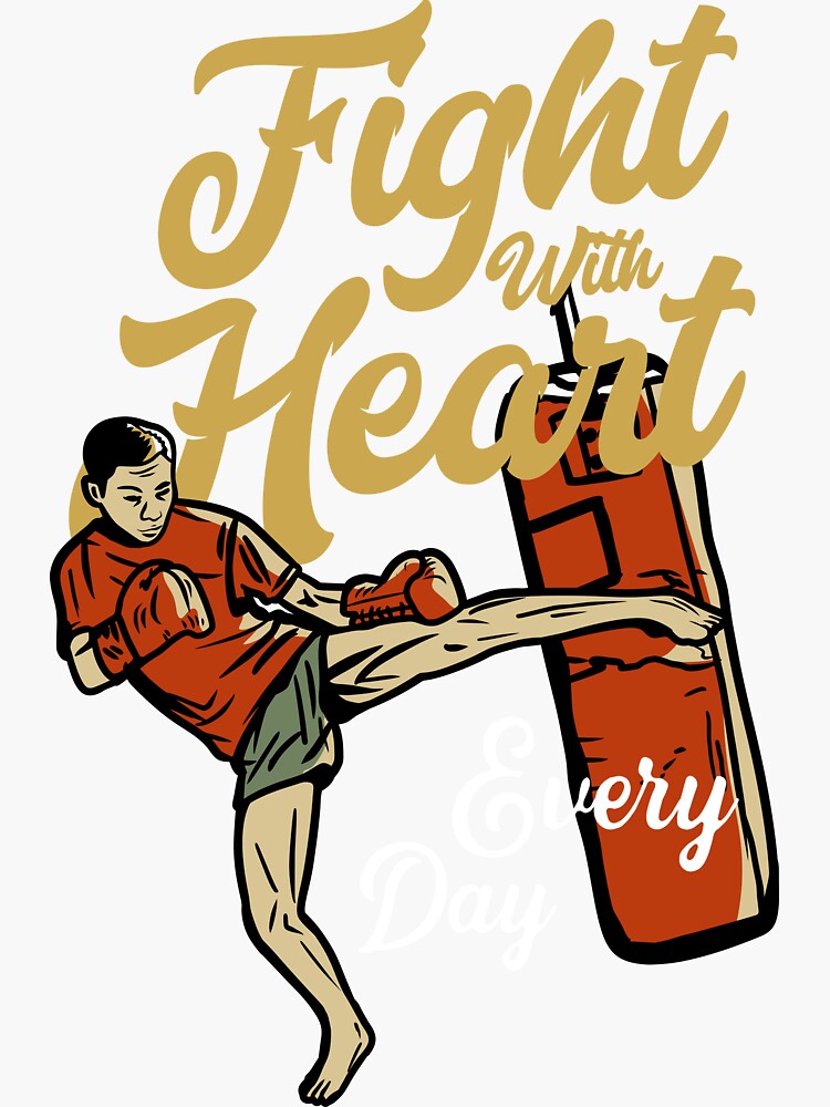"Limited Edition Every Day Fight With Heart" Sticker for Sale by ...