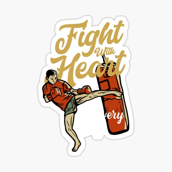 "Limited Edition Every Day Fight With Heart" Sticker for Sale by ...