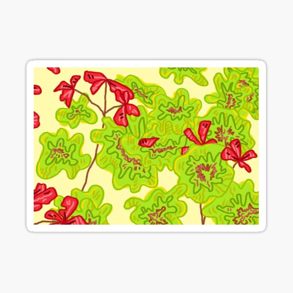"Summer Geranium " Sticker for Sale by laura33 | Redbubble