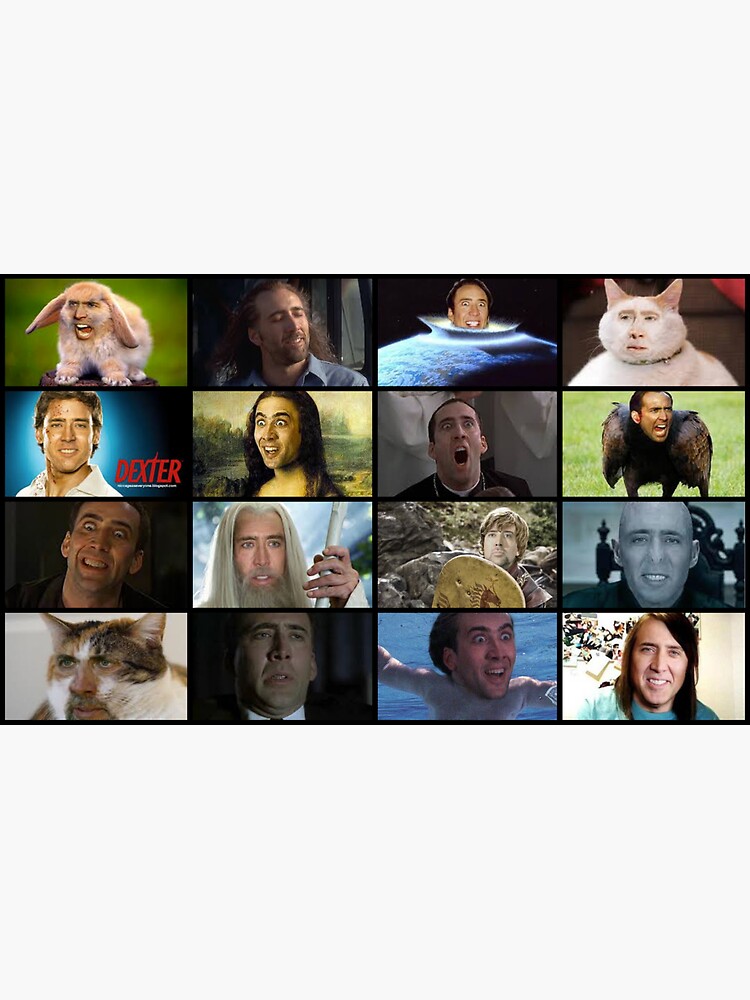 "Nicolas Cage Rage Memes" Sticker by Jaquiee | Redbubble