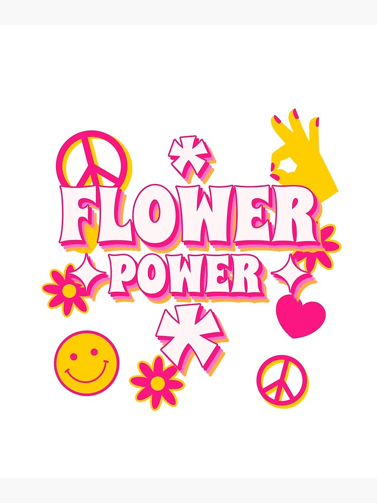 "Flower Power 1960's Retro Design" Poster by MagicStones | Redbubble