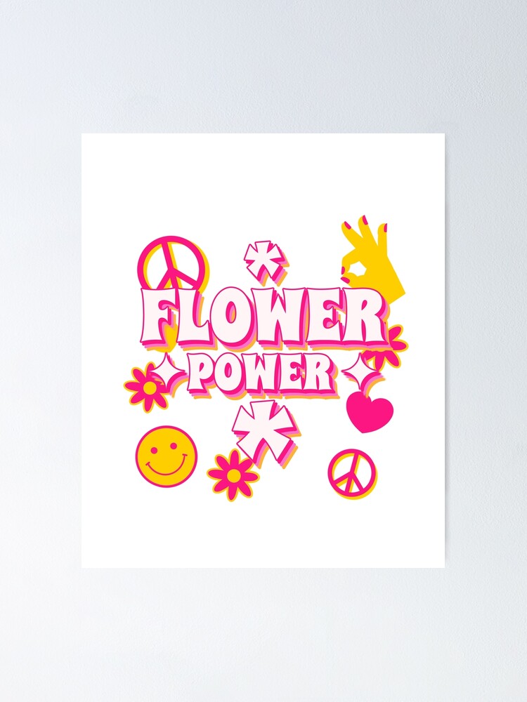 "Flower Power 1960's Retro Design" Poster by MagicStones | Redbubble