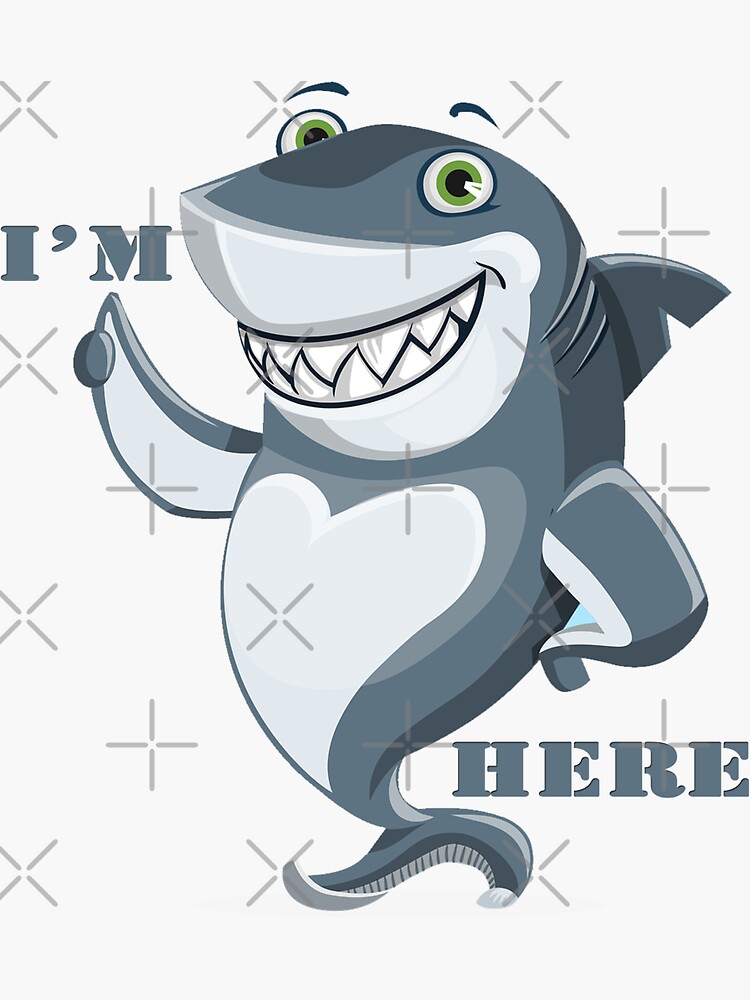 "Shaky shark" Sticker by ShansStore | Redbubble