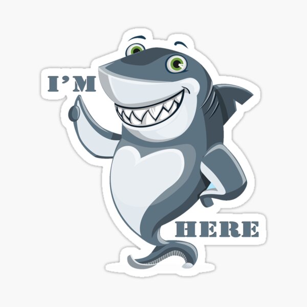 "Shaky shark" Sticker by ShansStore | Redbubble